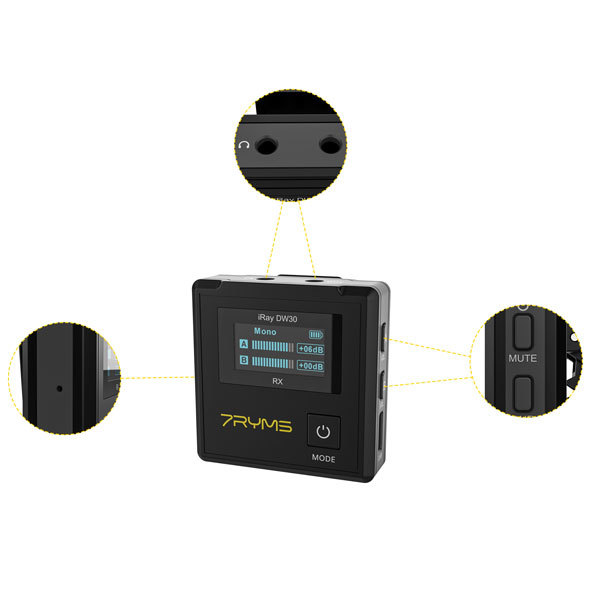 7Ryms iRay DW30 Wireless Microphone - SGC